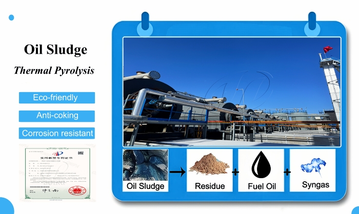 What types of oil sludge can be treated by thermal desorption unit?